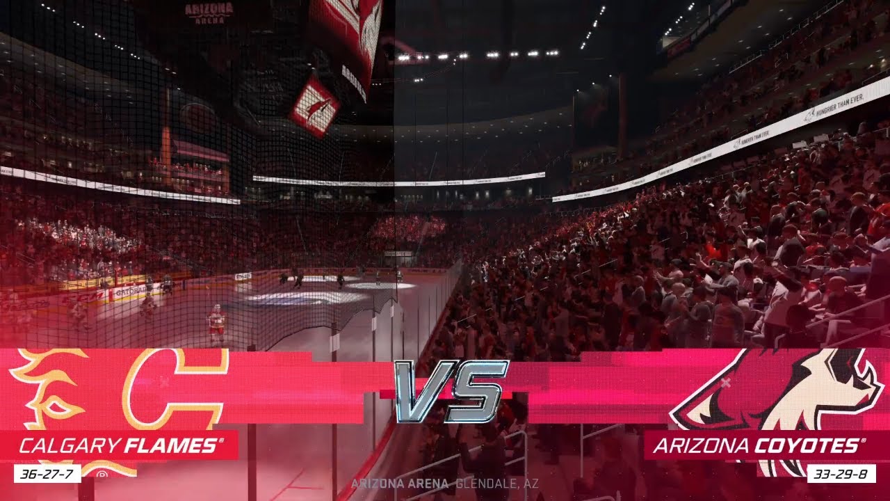 NHL 21 Full Match - Calgary Flames vs Arizona Coyotes - Simulation ...