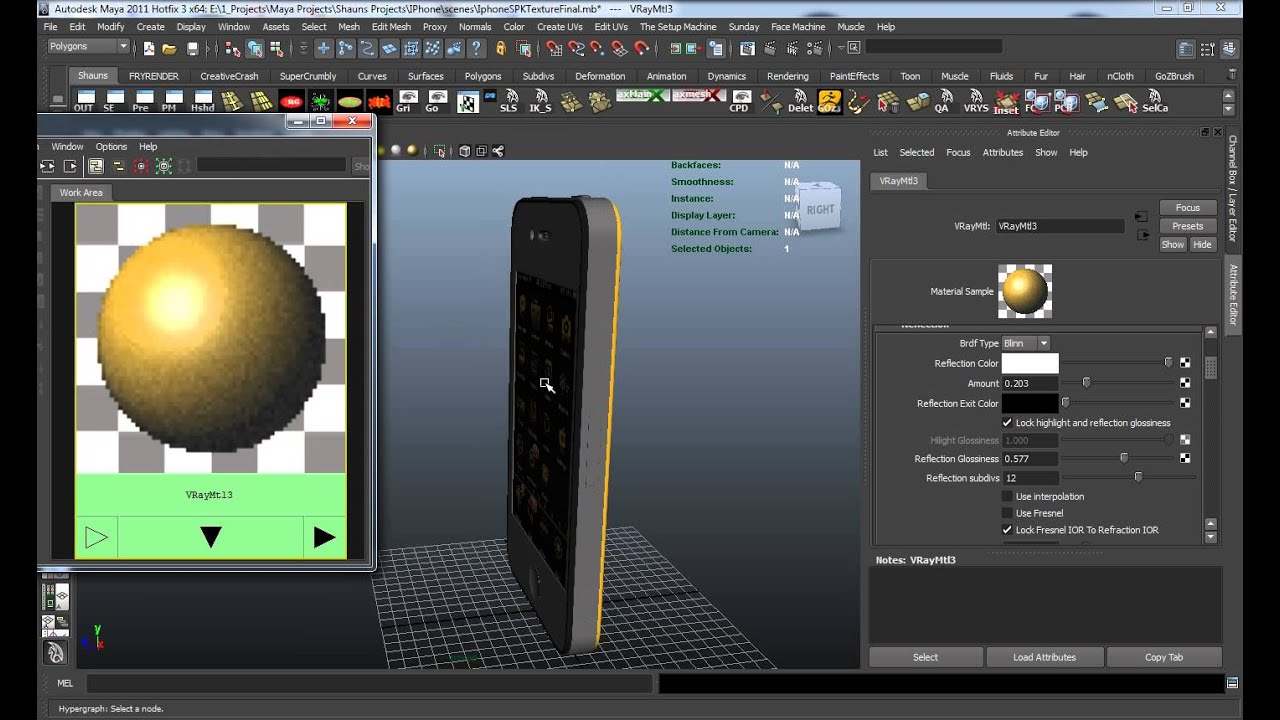 Modeling Texturing Shading And Rendering The Iphone In Maya Part 3