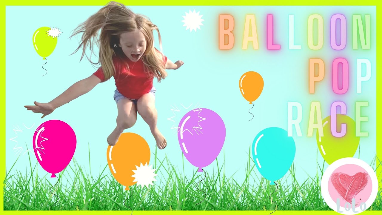 Balloon Pop Race Fun #2 | Trampoline Battle - YouTube