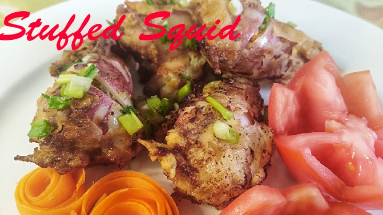 How To Cook Stuffed Squid (Pusit) / Rellenong Pusit - YouTube