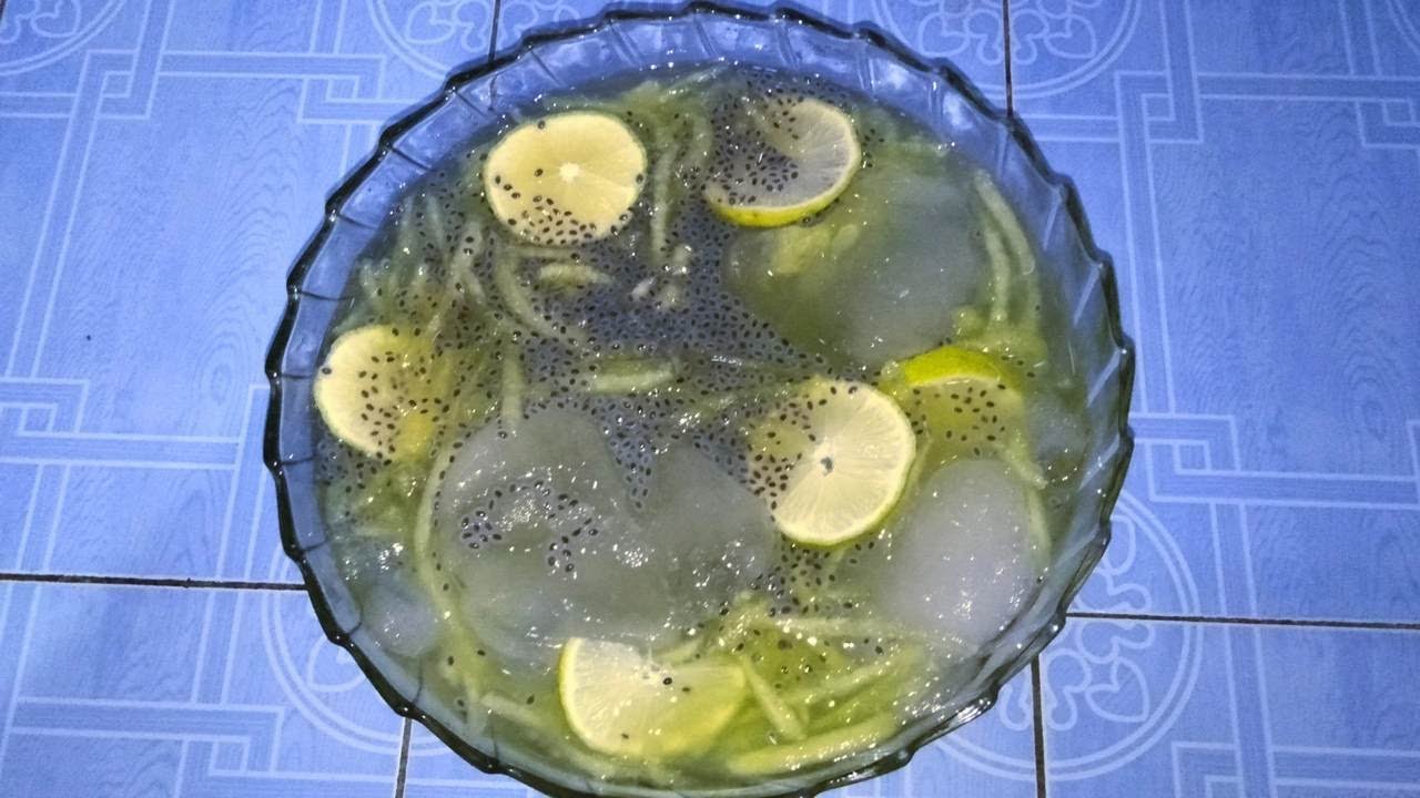 Cara Membuat Es Melon Serut Biji Selasih Mudah - YouTube