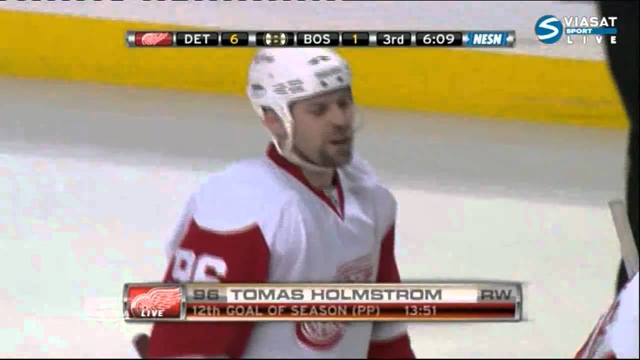 [HD] Goal Tomas Holmstrom (Detroit Red Wings & Boston Bruins), NHL , 02 ...