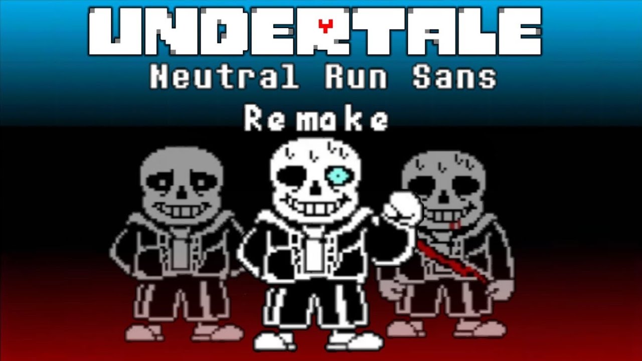 [언더테일 팬게임]Undertale Neutral Run Sans Fight Remake by DEL - YouTube
