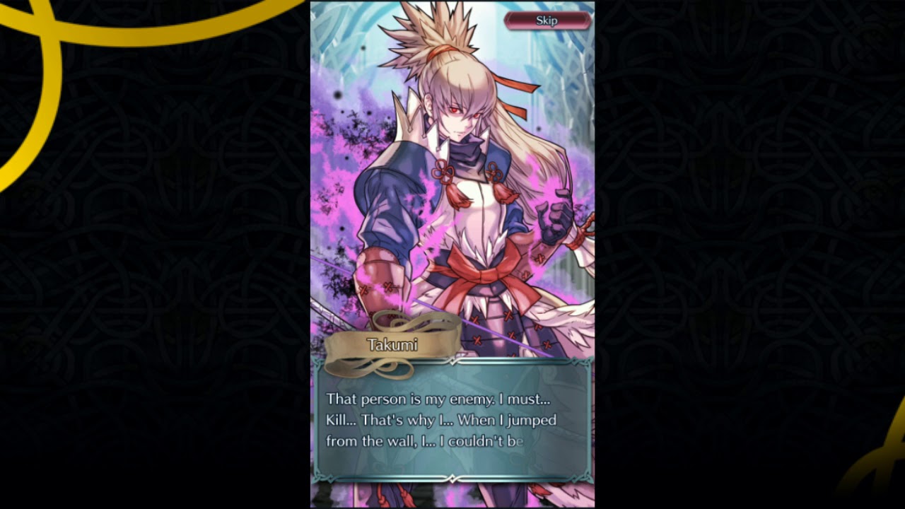 Feh: Fallen Takumi Level 40 conversation - YouTube