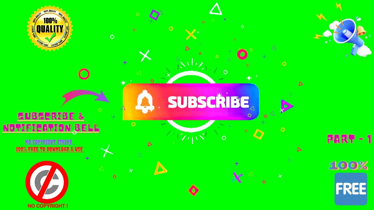 Colorful Subscribe & Notification Bell Animation VFX With Sound Effect🔊 ...