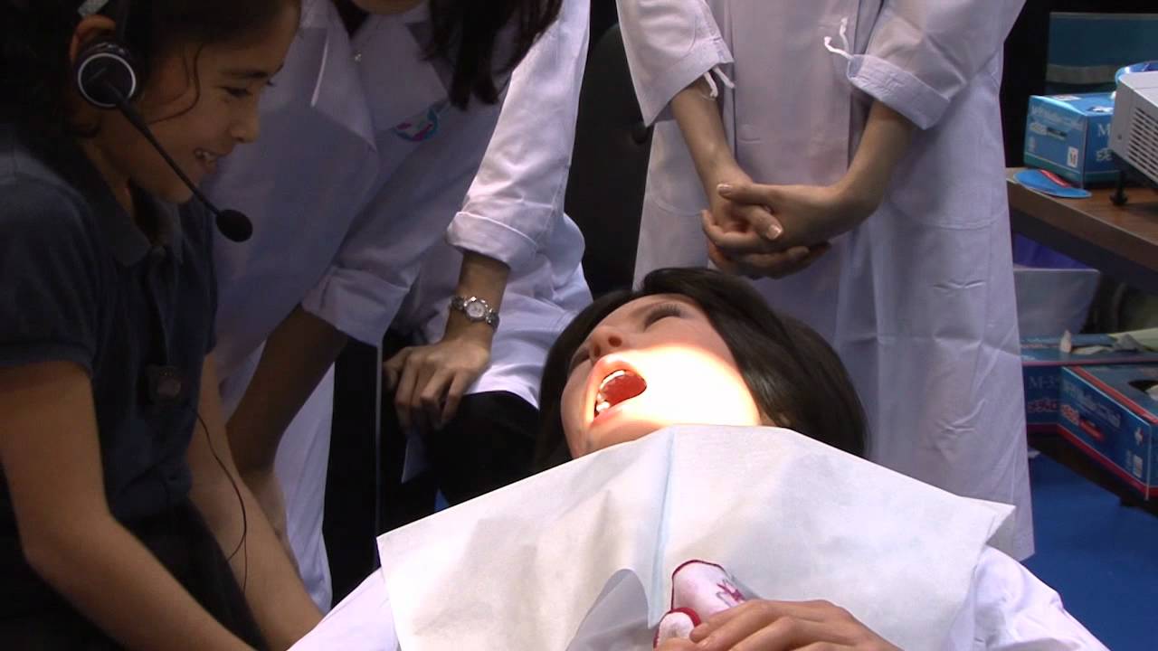 Simroid (Pain Girl) Dental Training Robot - YouTube