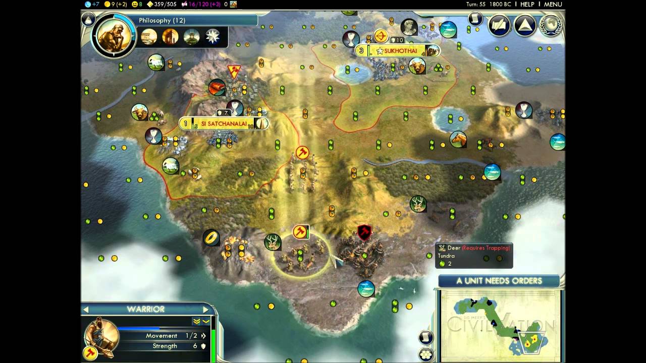 Lets Play Civ 5 Siam Session 1 Ep 6 - YouTube