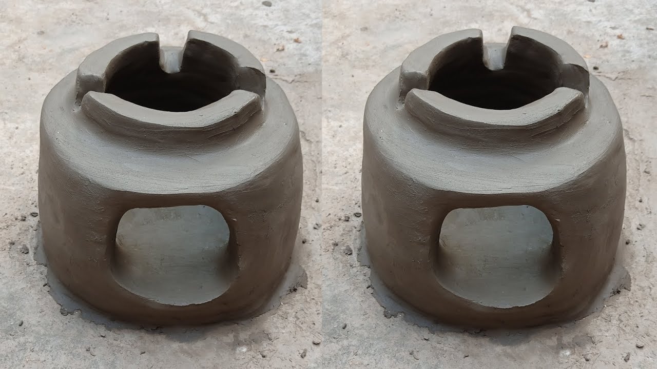 A beautiful stove is easily made with clay - YouTube