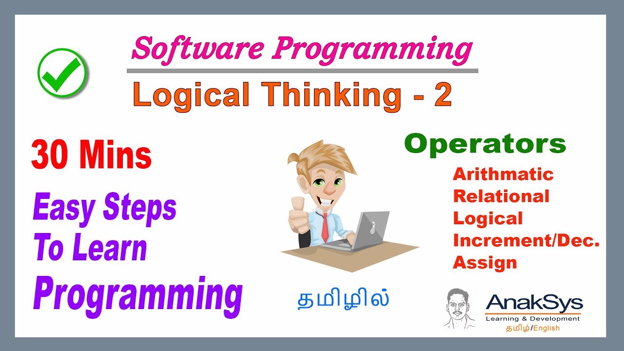 Logical Thinking - All types of Operators and Usage in Tamil | Learn ...