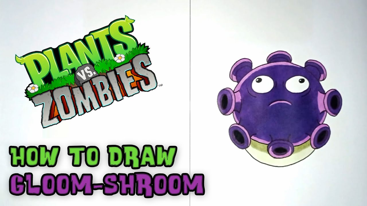 How to Draw Gloom-shroom - Plants vs Zombies - YouTube