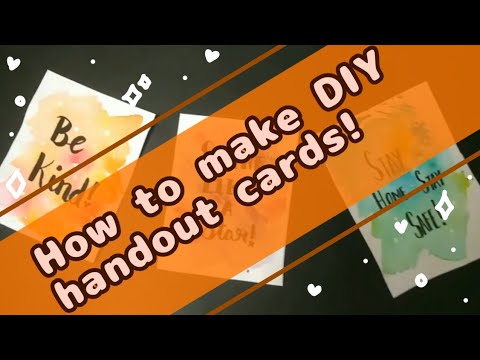 How to make cute, DIY handout cards at home! - YouTube