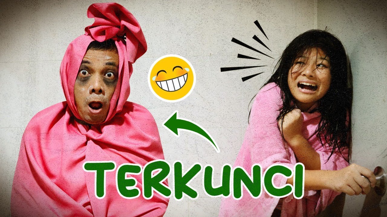 CHIARA TERKUNCI DI WC KAMAR MANDI, ADA POCONG PINK !! Drama Parodi Lucu ...