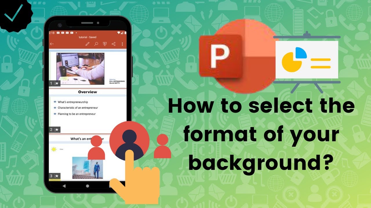 How to select the format of your background on PowerPoint? - YouTube