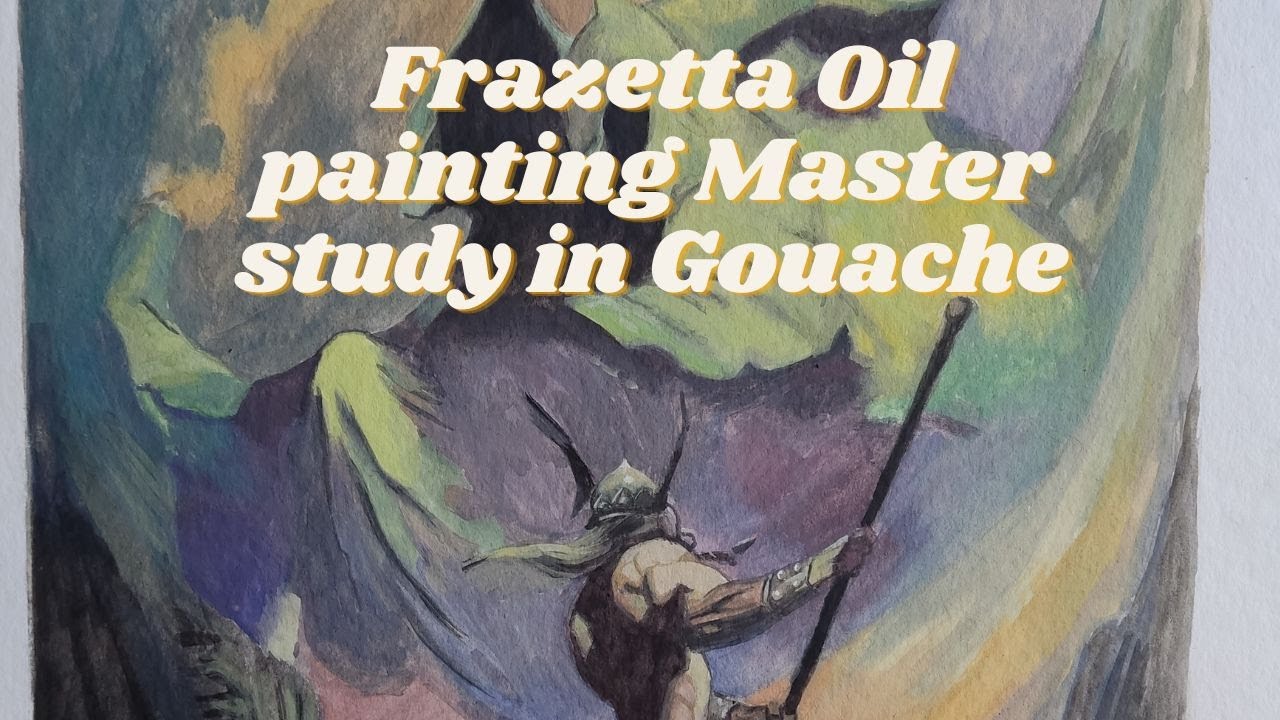 Frank Frazetta GOUACHE master copy - YouTube