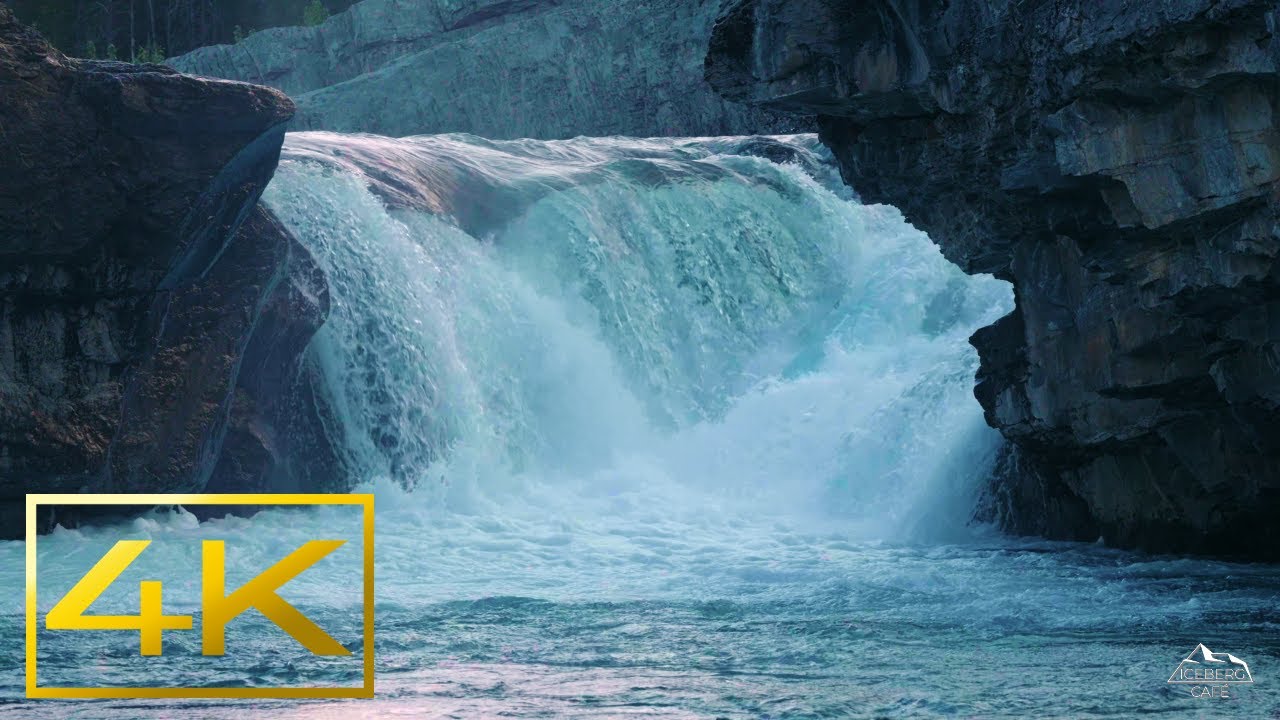 4K Thunderous Waterfall In Slow Motion - 12 Hr White Noise - Till Dusk ...