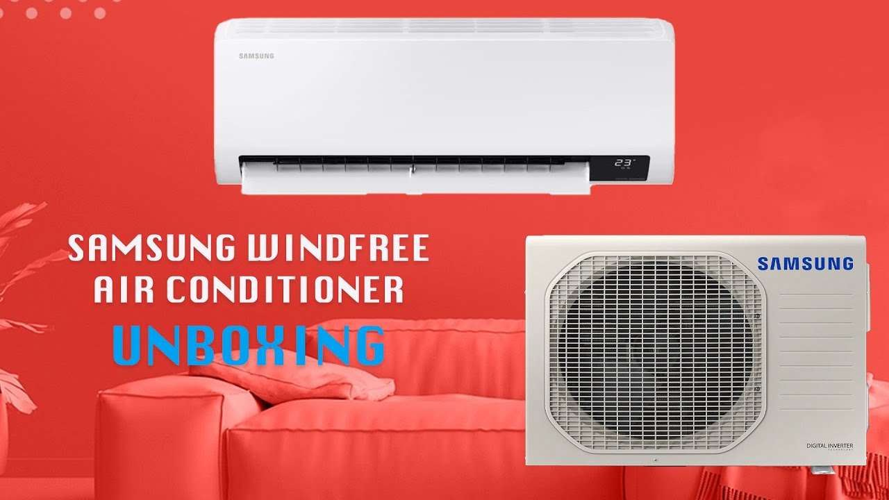 samsung windfree air conditioner Indoor & outdoor unit Unboxing - YouTube