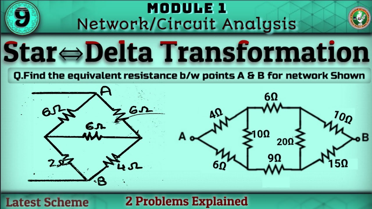 9.Star⇆Delta Transform 2 Problems Explained Network/Circuit Analysis ...