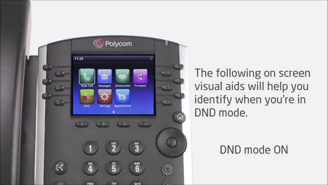 Polycom VVX410 - Do Not Disturb - Video Training - YouTube