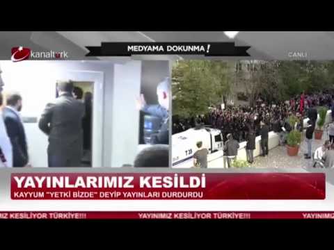 Kanaltürk ün  yayından kesilme anı  (kayyum un kanalı kapatışı kanaltürk)