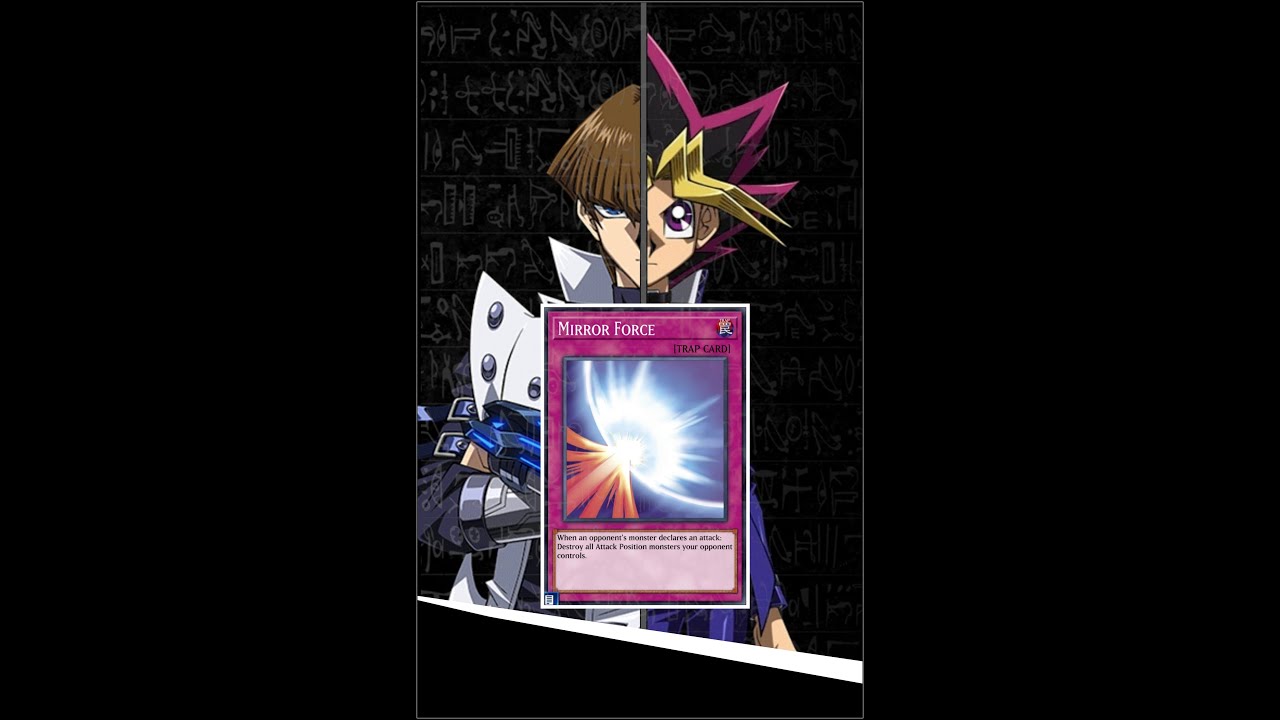 Yugioh Duel Links - Yugi uses Mirror Force against Kaiba - YouTube