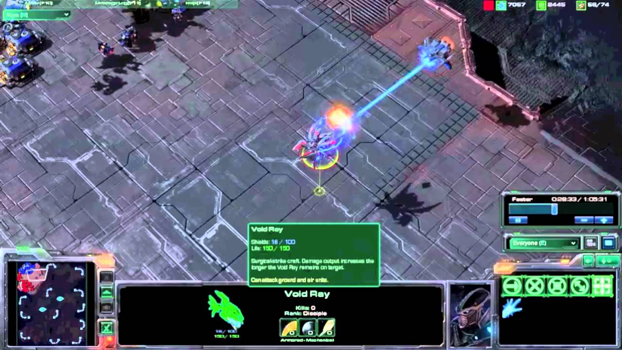 Starcraft 2 - Protoss Void Ray vs Terran Viking - No Upgrades/Abilities ...