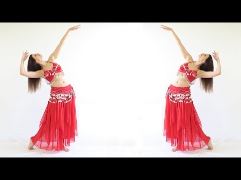 Oriental Belly Dancer shows how to ...