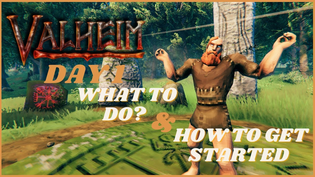 1ST DAY IN VALHEIM / TUTORIAL / WALKTHROUGH / HUNTING, GATHERING ...