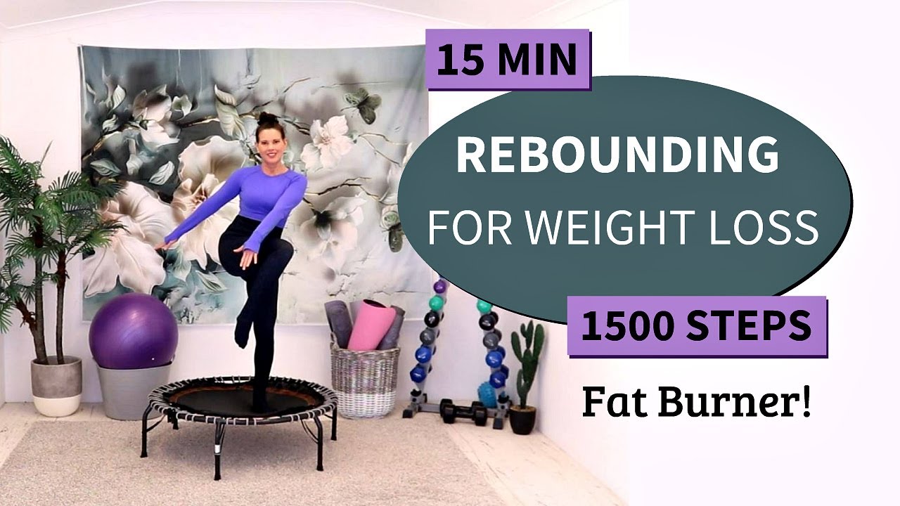 15 MIN REBOUNDER WORKOUT FOR WEIGHT LOSS / 1500 STEPS / BOUNCE STEP ...
