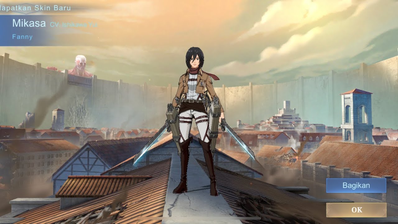 Beli Skin Fanny AOT Mikasa || MLBB kolaborasi ATTACK ON TITAN !!! - YouTube