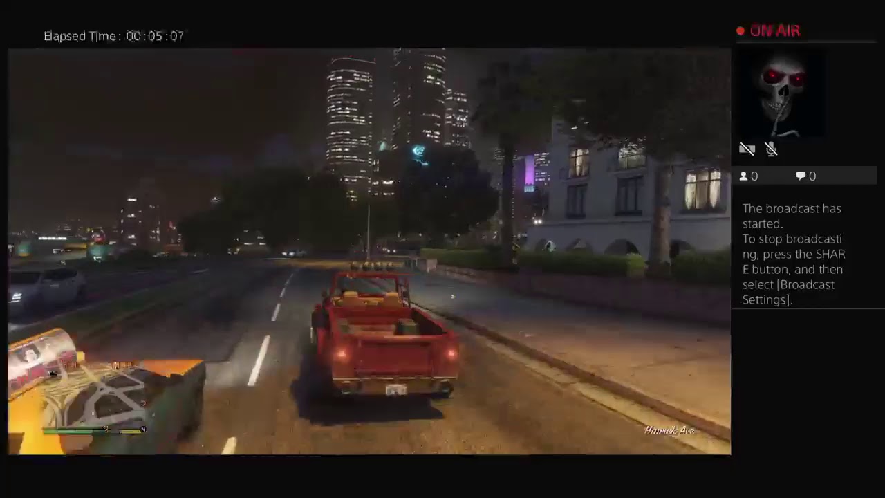 Grand theft auto V live broadcast gameplay - YouTube
