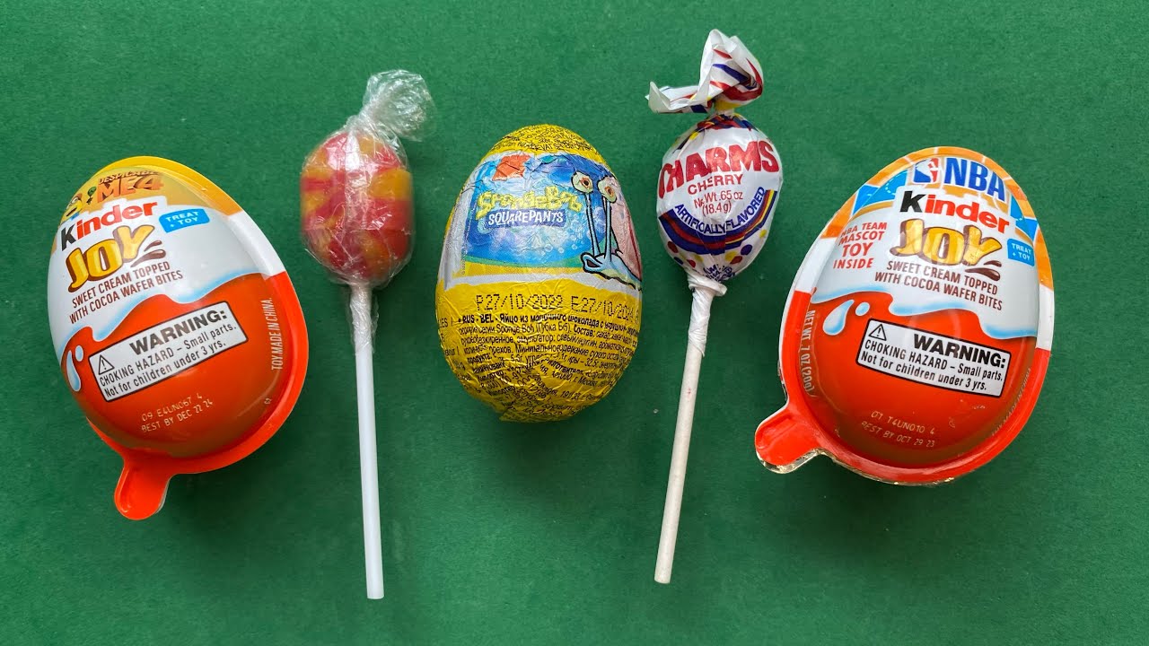 Kinder eggs | Lollipops | Chocolate | Unpacking Sweets | Satisfying ...