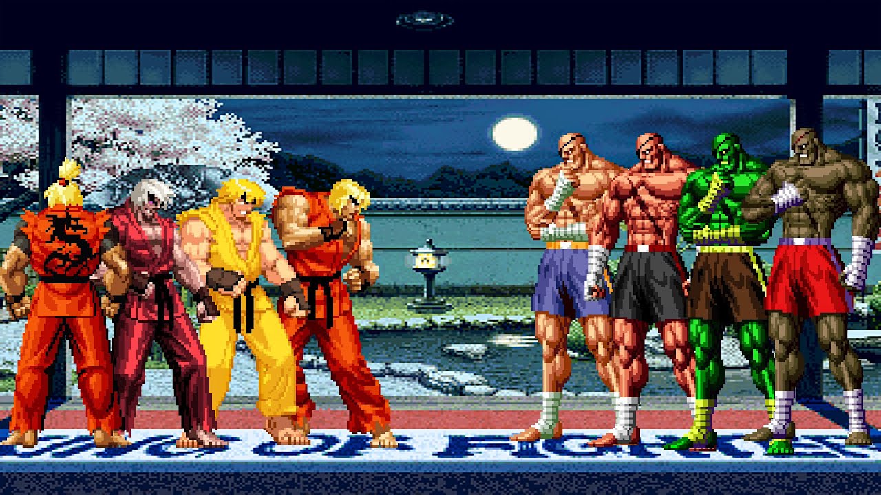 KOF MUGEN | Violet Ken Team vs Sagat Team - YouTube