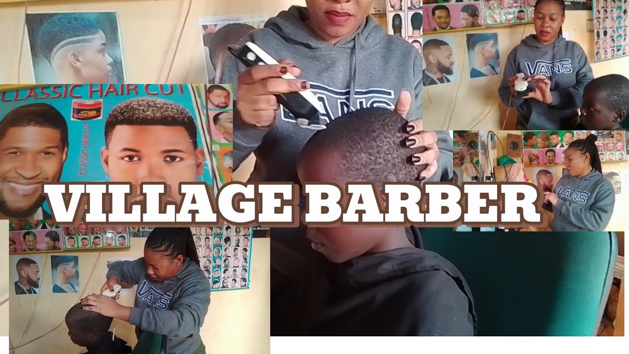 INSIDE A VILLAGE BARBER SHOP/KINYOZI IN KENYA/ SHAVING A VILLAGE GIRL'S ...