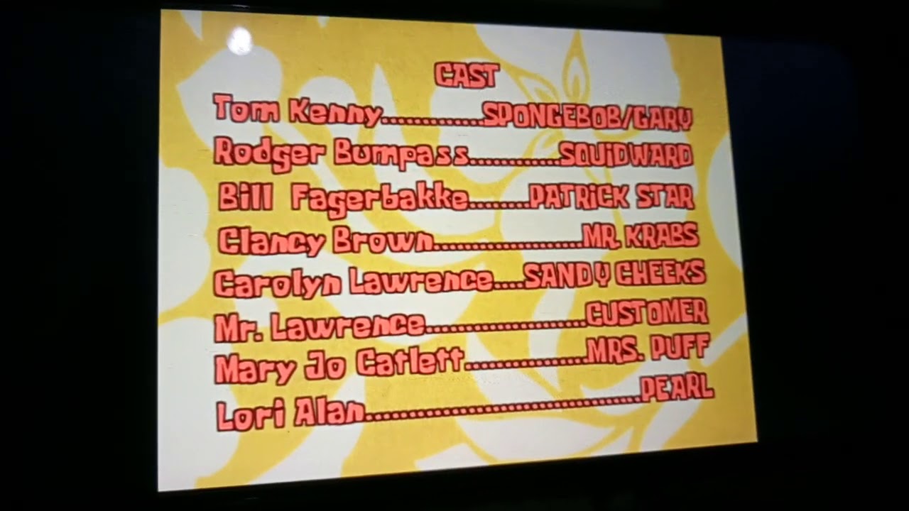 The Spongebob Squarepants Movie Credits Nickelodeon Usa Version