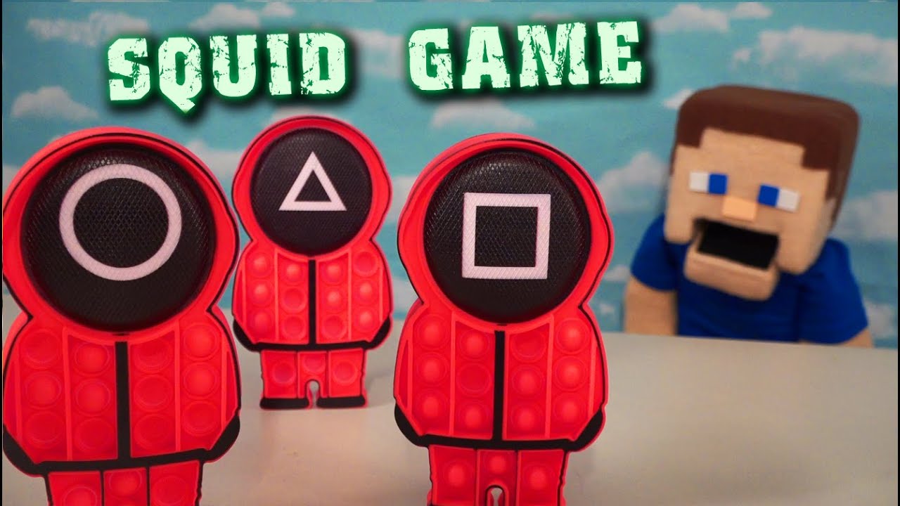 SQUID GAME Pop It's Figure Toys Netflix Show Unboxing - Puppet Steve ...
