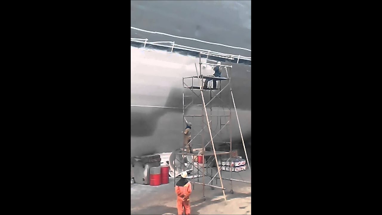 Ship Blasting and Ship Painting - YouTube