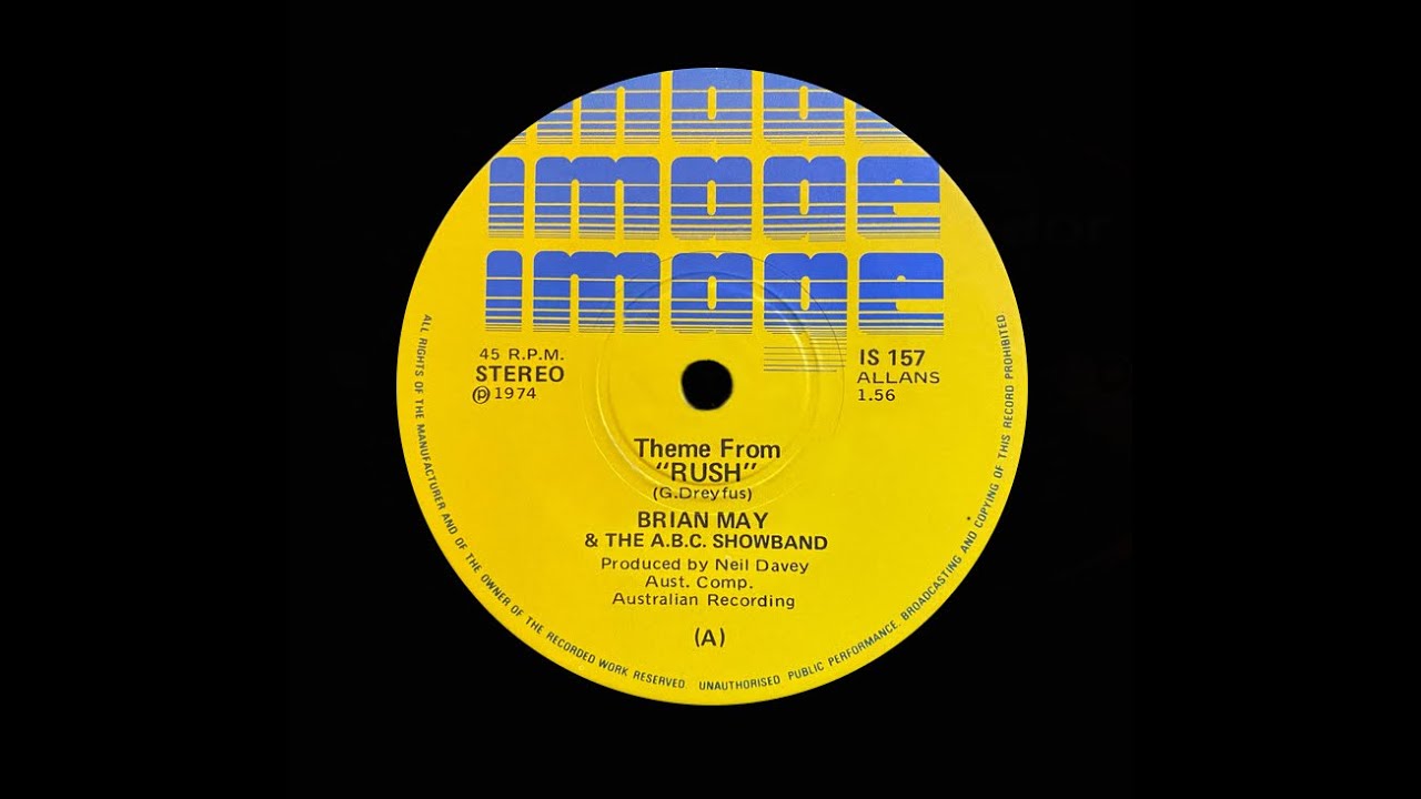 Theme From ‘Rush’ - Brian May & The A.B.C. Showband - 1974 (Original ...