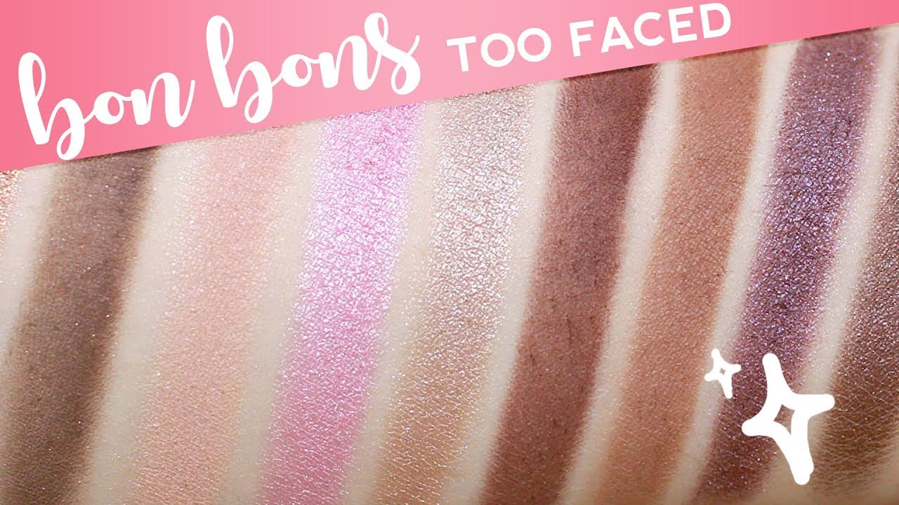 Too Faced Chocolate Bon Bons Eyeshadow Palette Swatches🍬18 Colors - YouTube