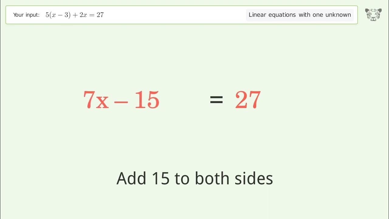 linear-equation-with-one-unknown-solve-5-x-3-2x-27-step-by-step