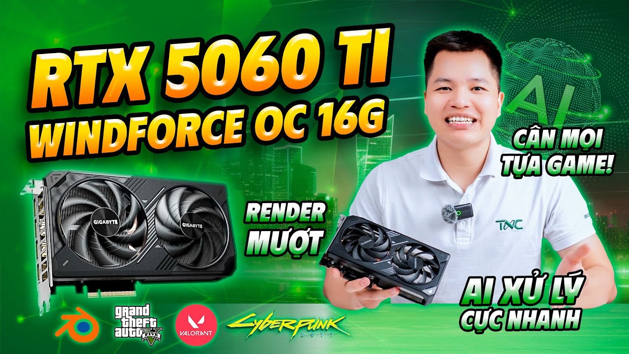 [REVIEW] RTX 5060 TI WINDFORCE OC 16G | CHIẾN GAME, RENDER, AI SIÊU ...
