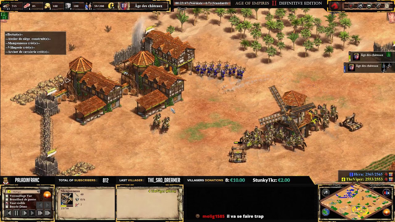 AoE 2: Définitive Edition - EXPERT PLAYERS ! THE VIPER VS HERA - MAP ARABIA - YouTube