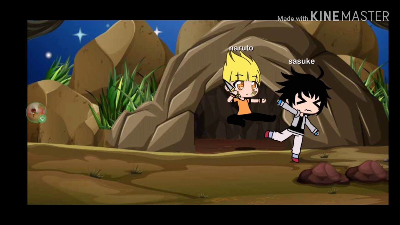 Naruto vs sasuke gacha life - YouTube