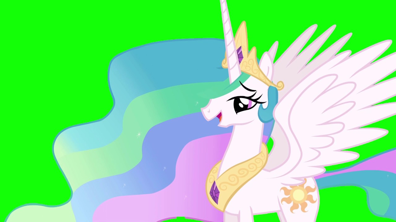 Princess Celestia Talking - Jarrodfeng Set - Green Screen Ponies - YouTube