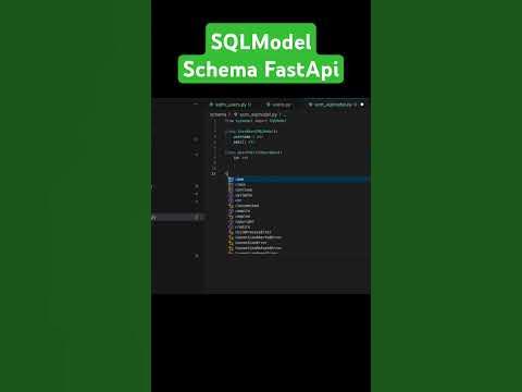 SQLModel Schema di FastApi #coding #python #backend - YouTube