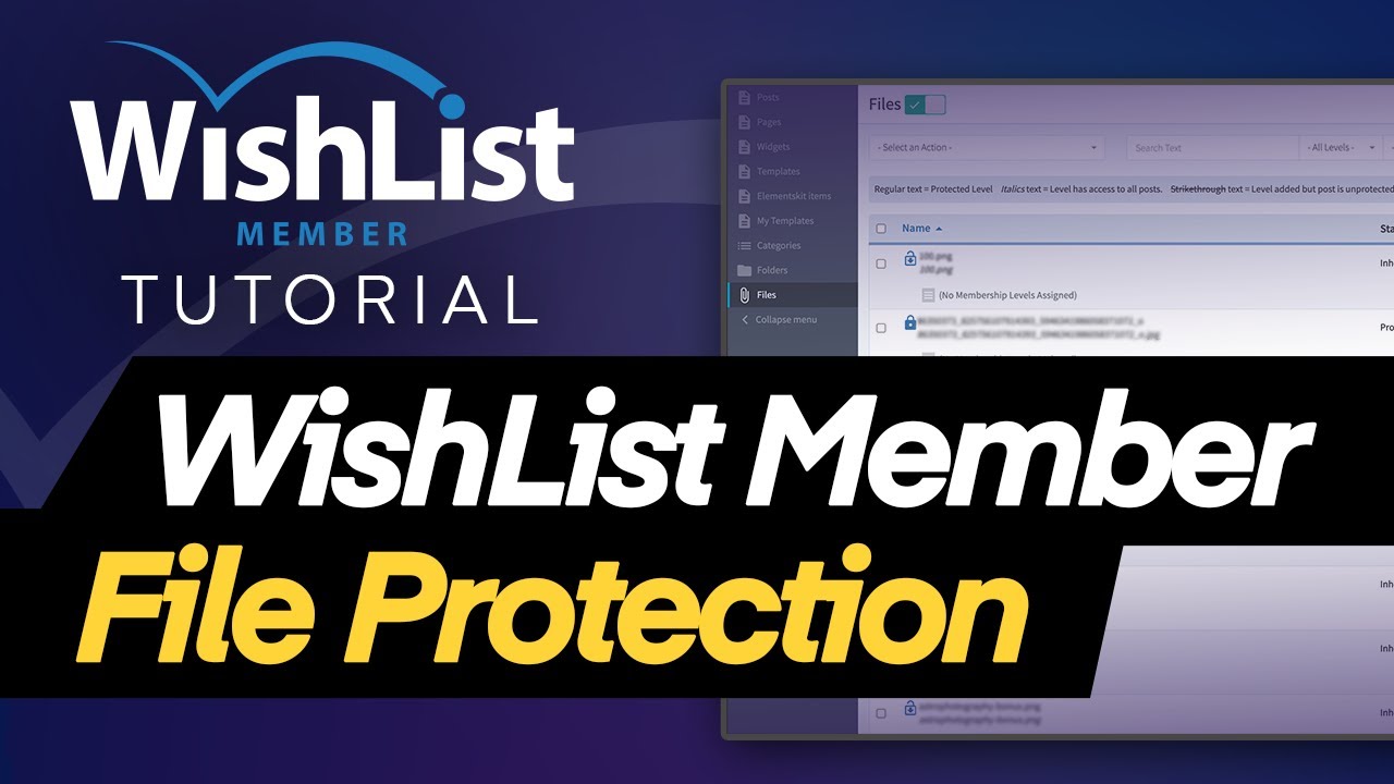 WishList Member - File Protection - YouTube