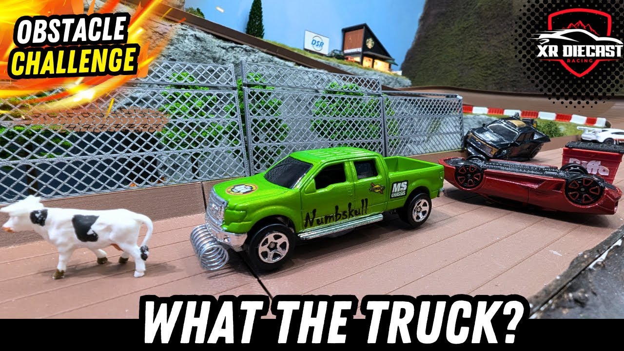 Ford F-150 vs 10 Cars | INSANE Diecast Racing Obstacle Track - YouTube
