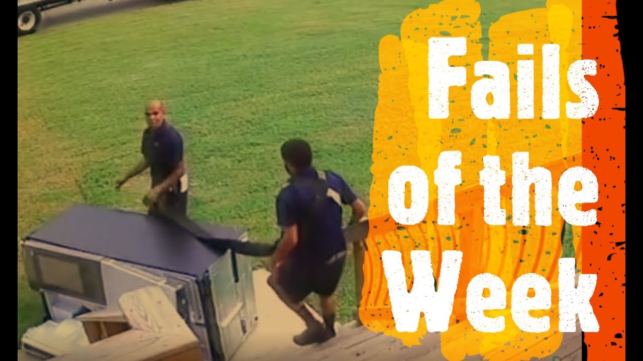 Delivery Guys Drop Refrigerator! Fails of the Week. - YouTube