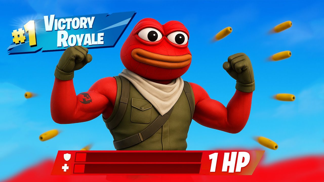 GANE UNA PARTIDA CON 1 HP!!!!!! | FORTNITE - YouTube
