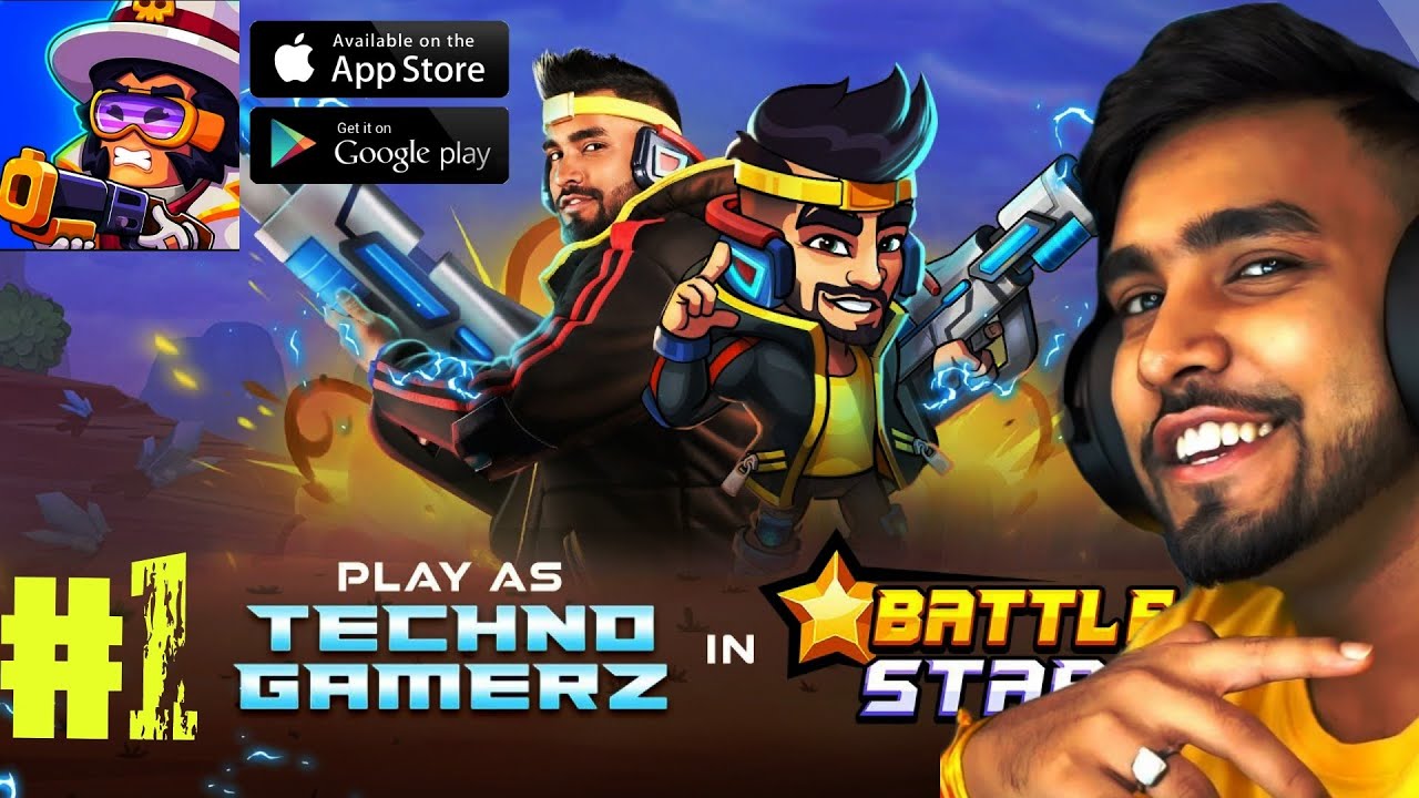 PLAYING TECHNO GAMERZ GAME AT FIRST TIME 🙊 | BATTLE STAR GAMEPLAY ...