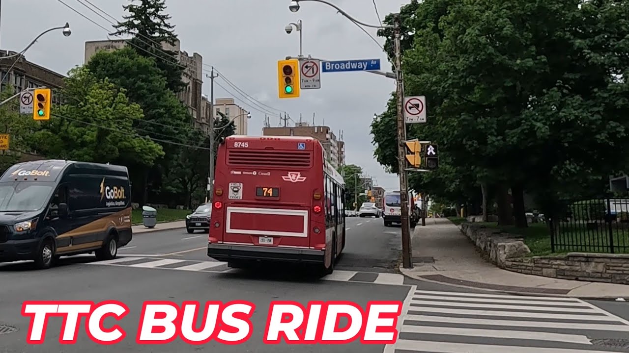 TTC 74 Bus Ride to Eglinton Street West - YouTube